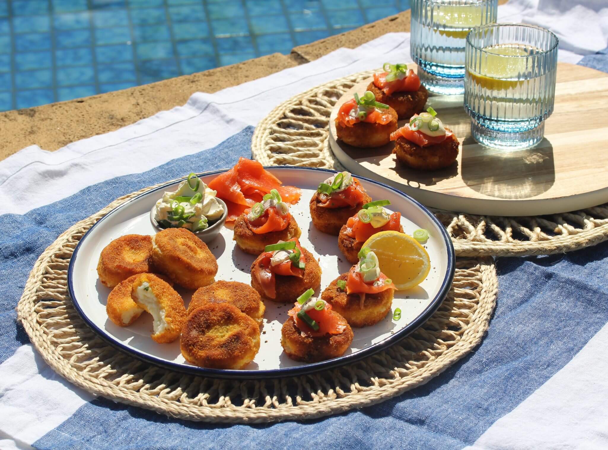 Mashing Potato Croquette Cakes with Ocean Trout and Horseradish Sour ...